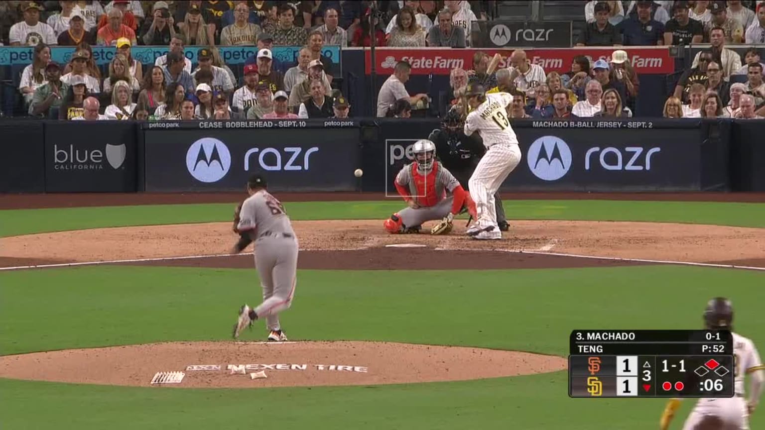 Manny Machado lines out to center fielder Jung Hoo Lee. | 08/19/2025 ...
