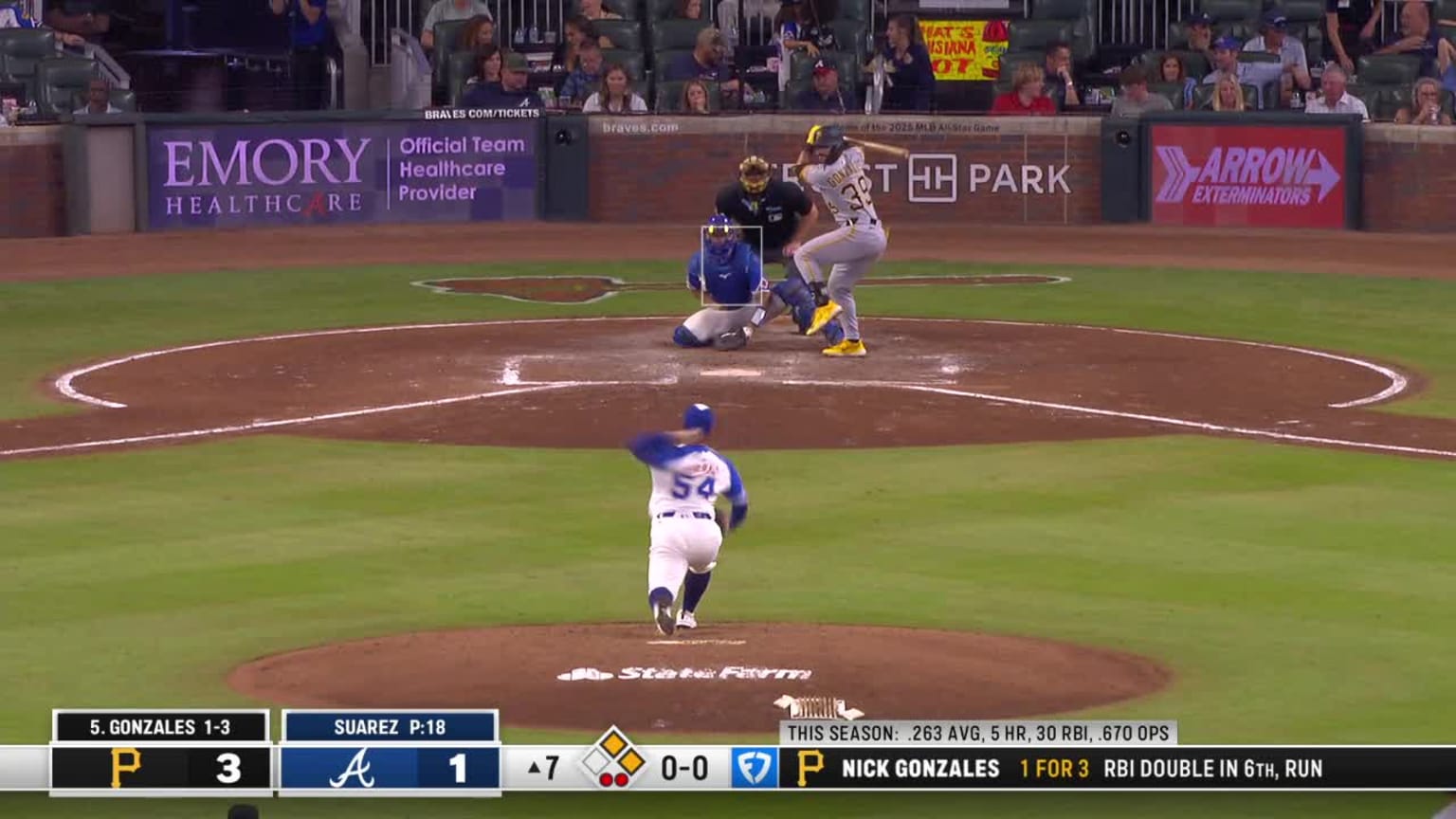 Nick Gonzales grounds into a force out, shortstop Ha-Seong Kim to ...