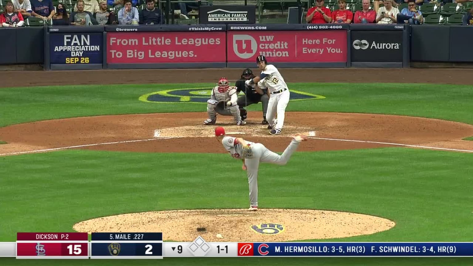 Brandon Dickson Ball to Luke Maile | 09/03/2021 | Baltimore Orioles