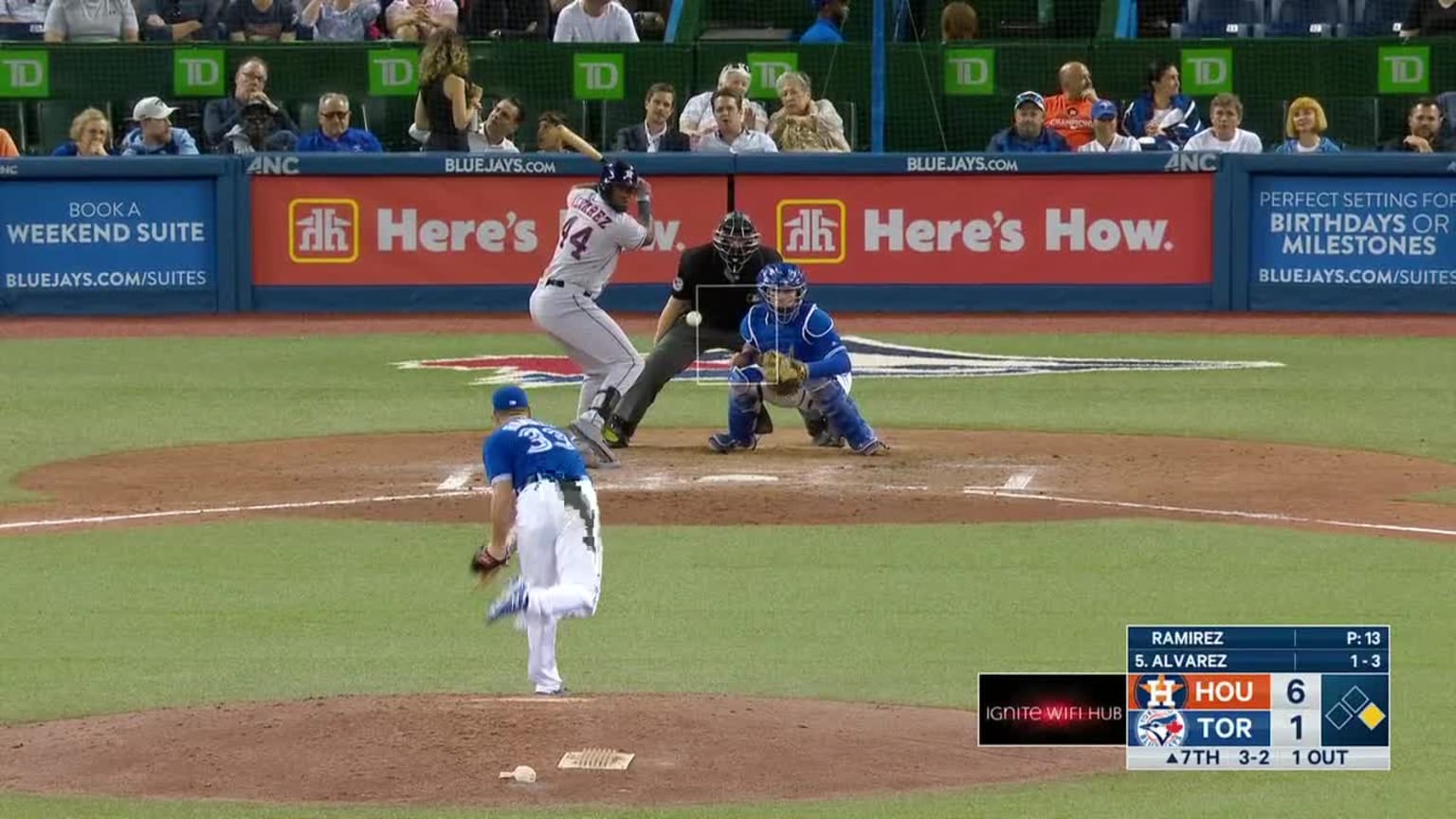 Neil Ramirez Foul to Yordan Alvarez | 08/30/2019 | Kansas City Royals