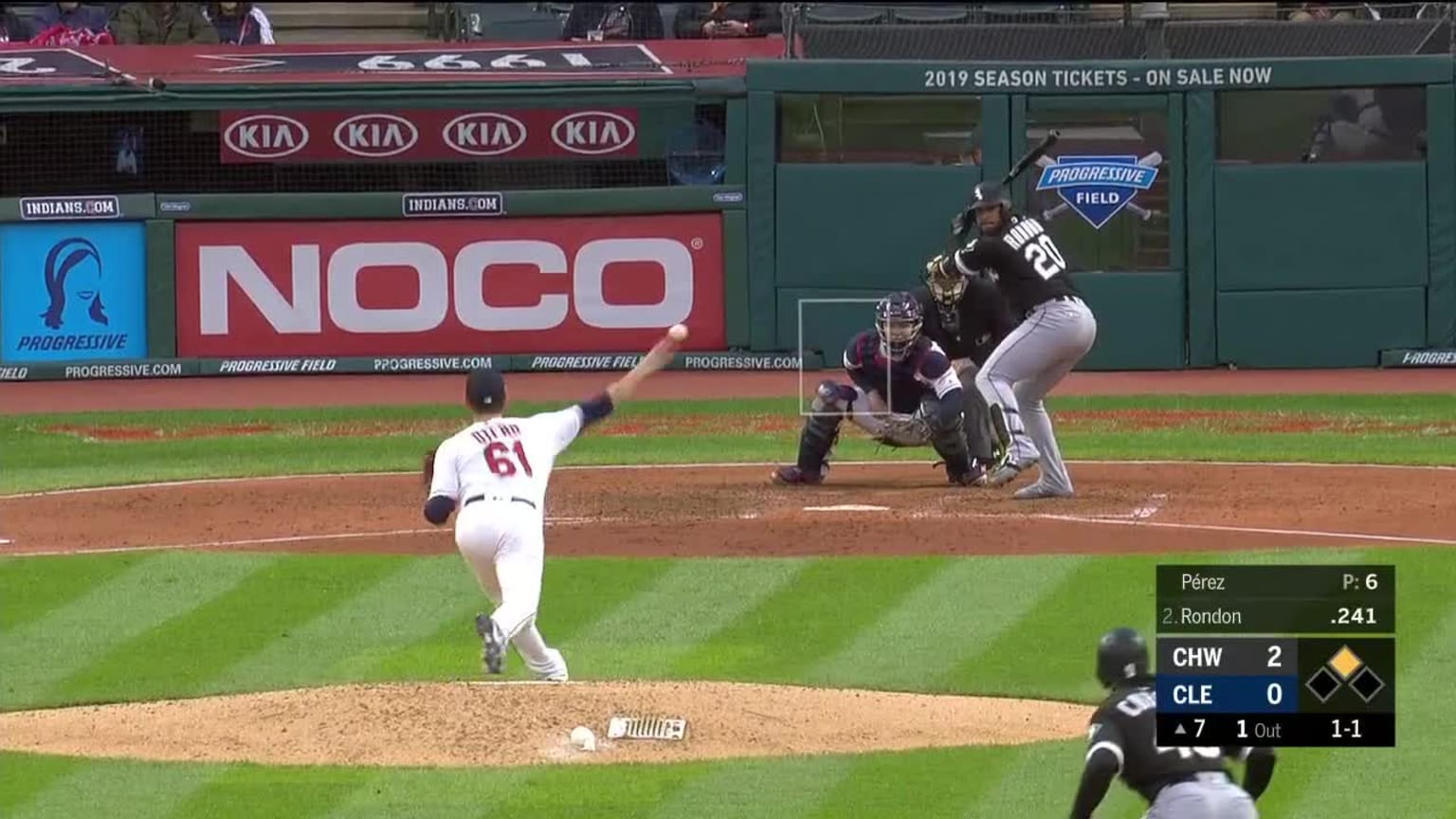 Jose Rondon grounds out, shortstop Francisco Lindor to first baseman ...