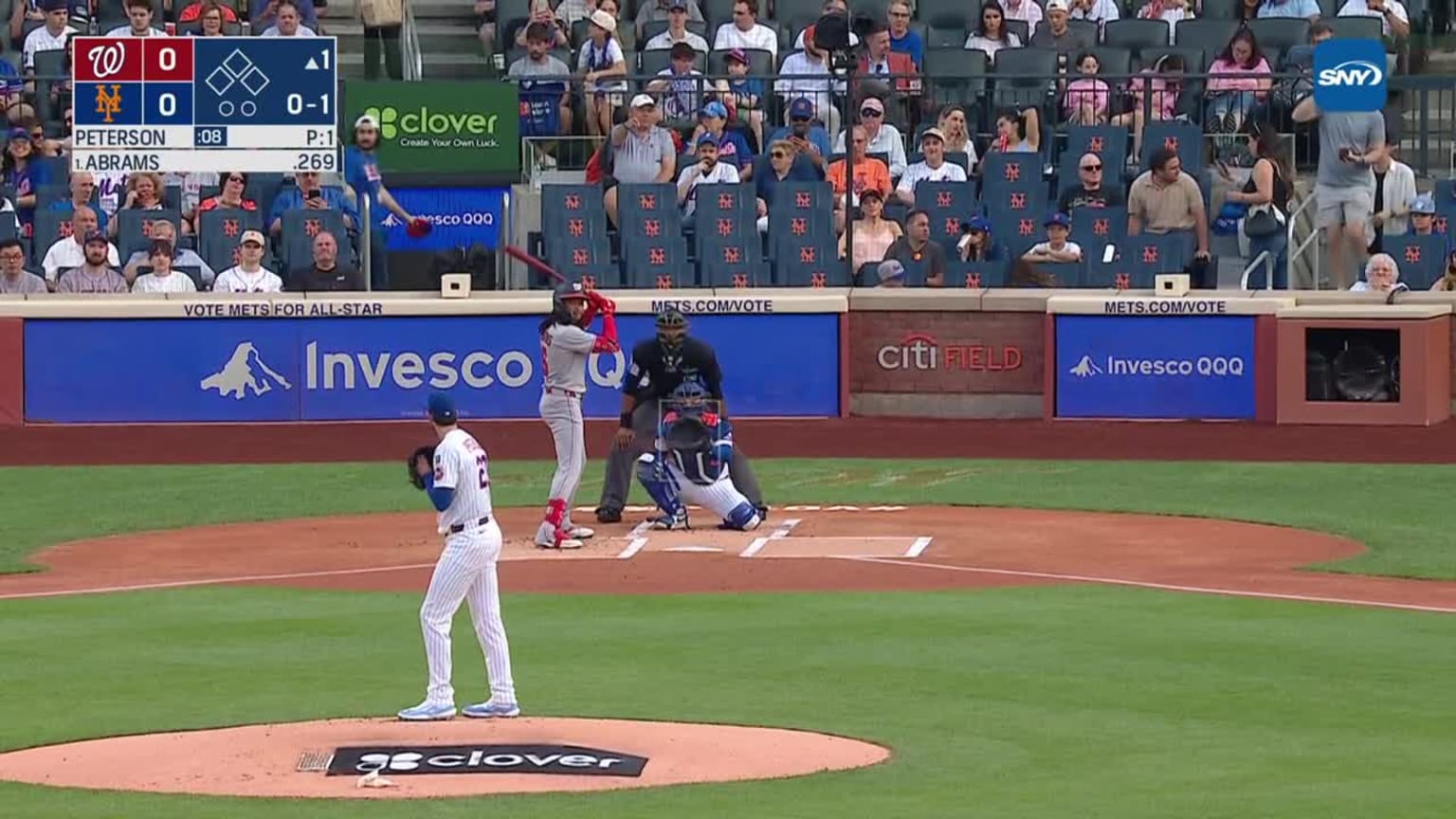 CJ Abrams pops out to first baseman Pete Alonso. | 06/11/2025 ...