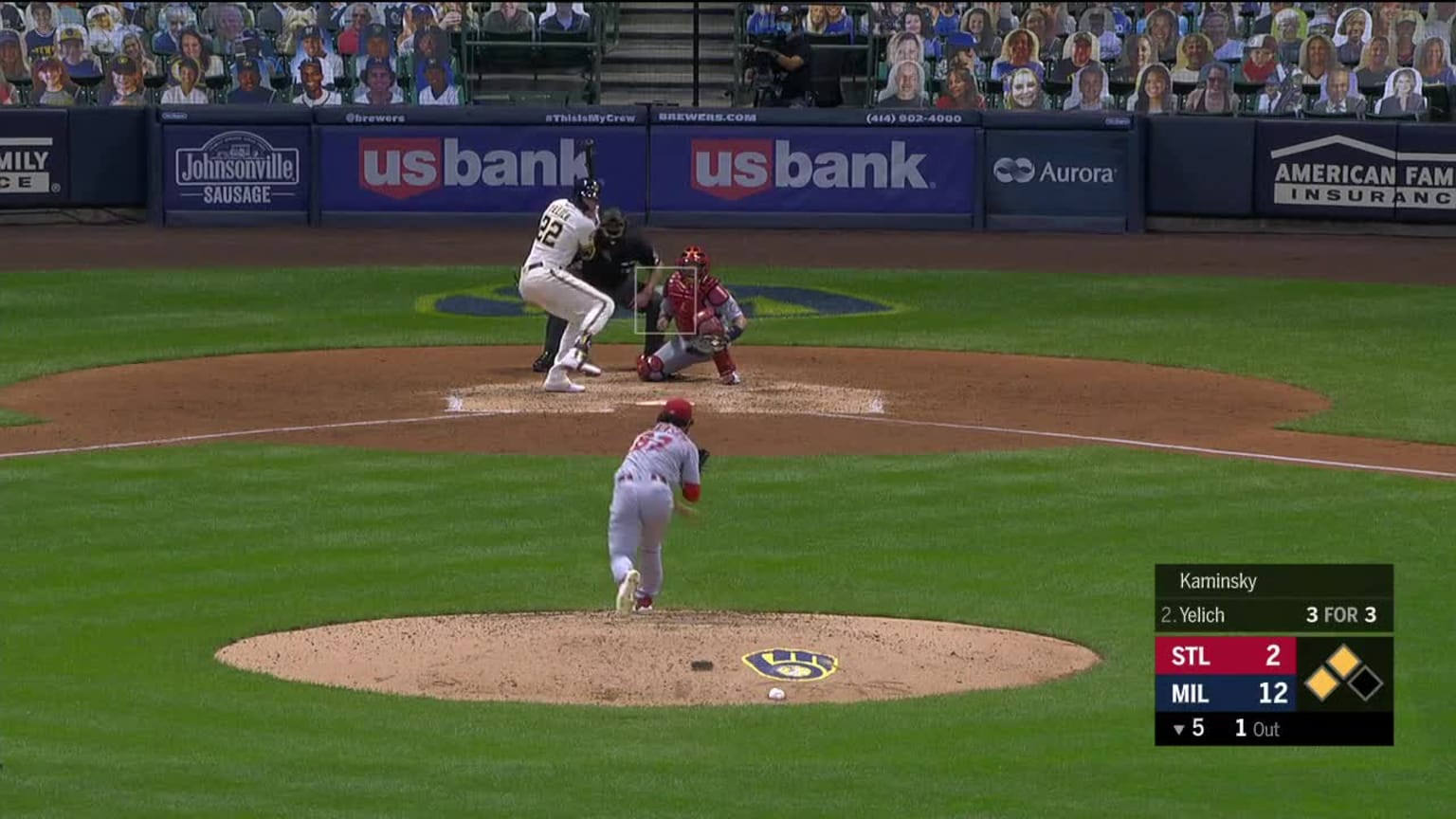 Rob Kaminsky Ball to Christian Yelich | 09/15/2020 | MLB.com