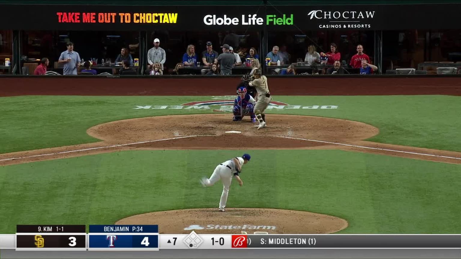 Wes Benjamin Ball to Ha-Seong Kim | 04/10/2021 | St. Louis Cardinals