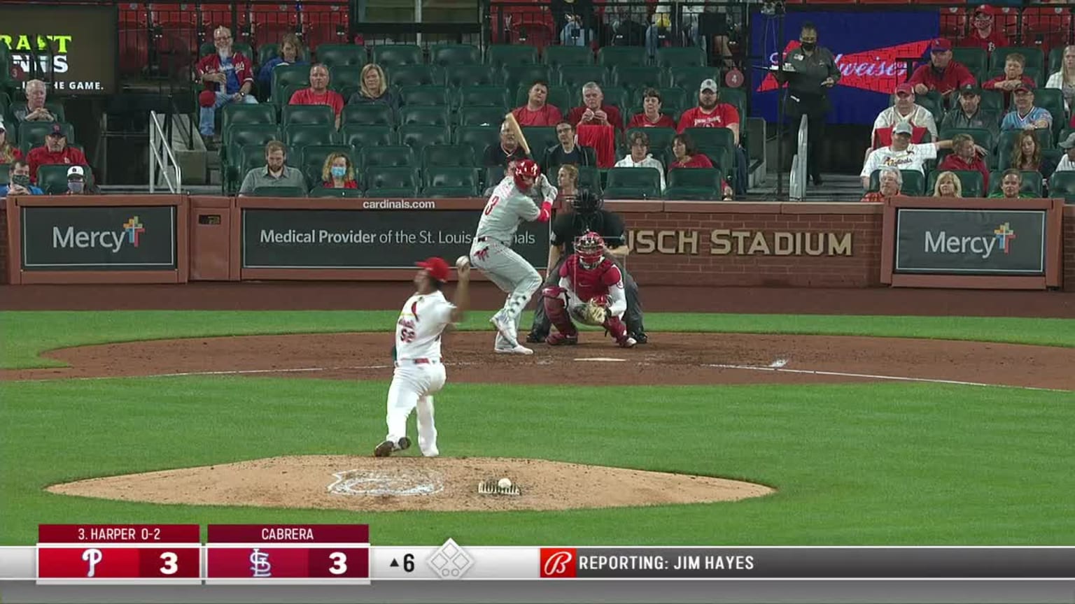 Bryce Harper hit by pitch. | 04/28/2021 | MLB.com