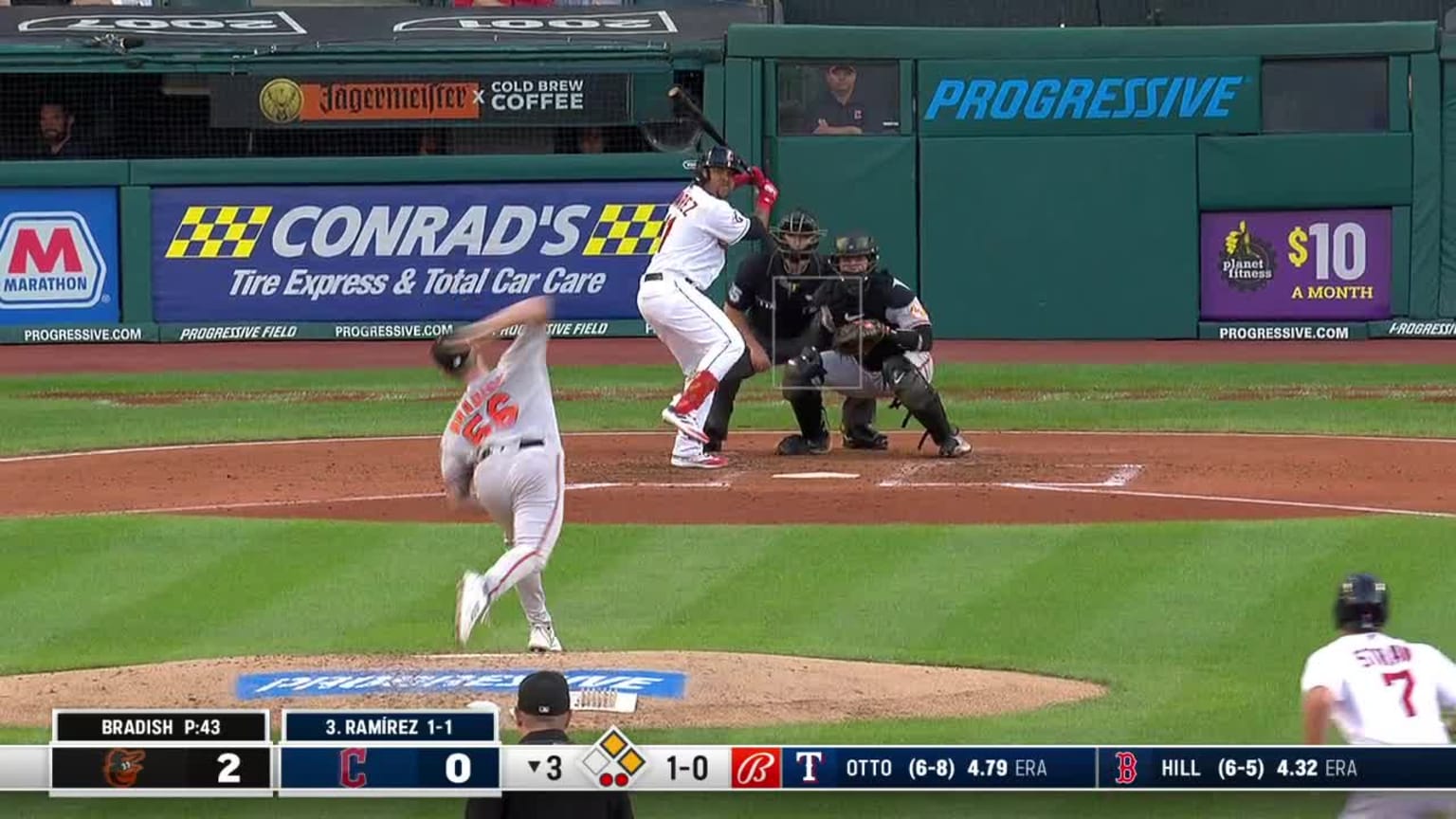 Jose Ramirez flies out to left fielder Terrin Vavra. | 09/01/2022 | MLB.com