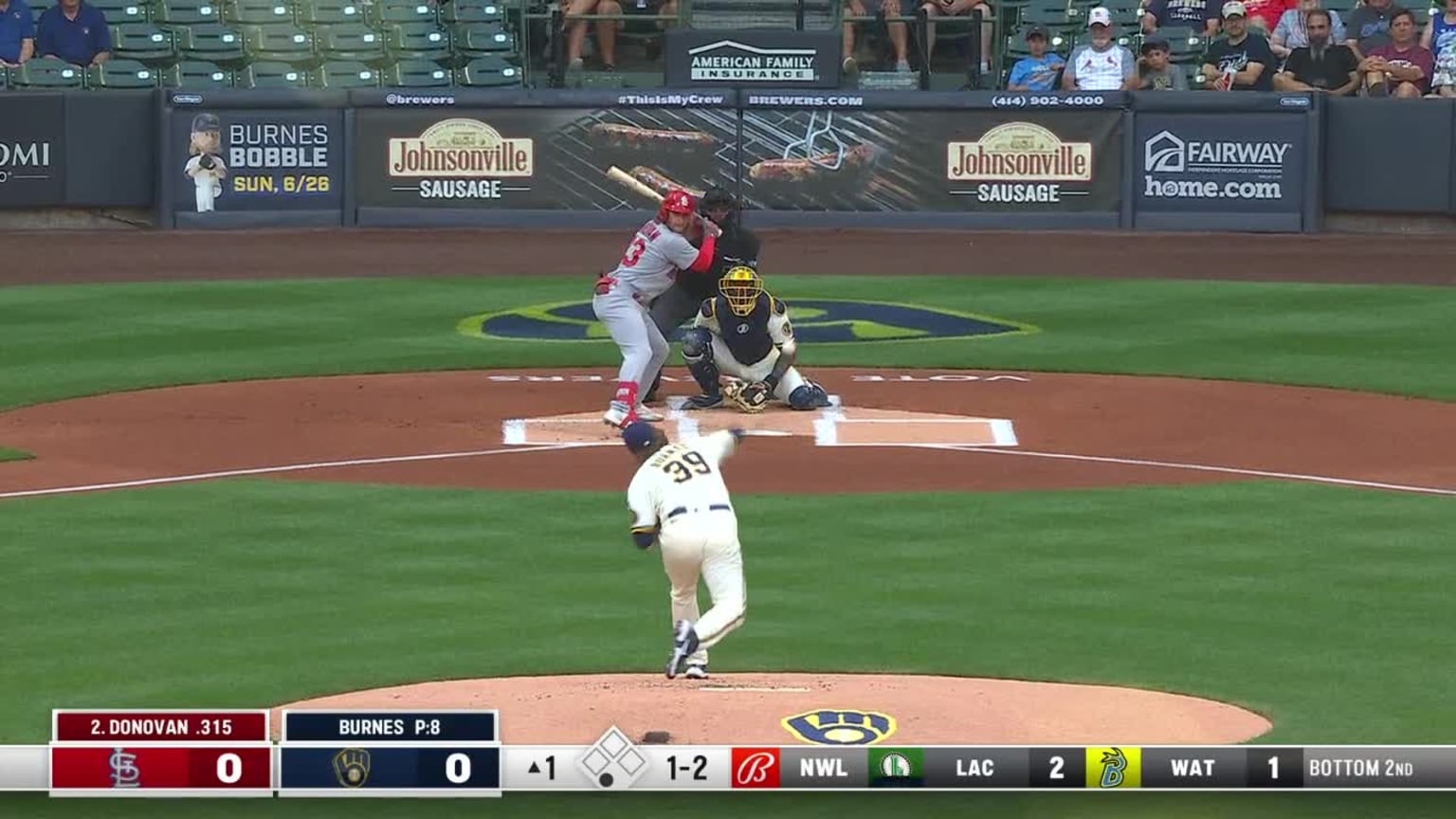 Corbin Burnes Foul to Brendan Donovan | 06/20/2022 | Atlanta Braves