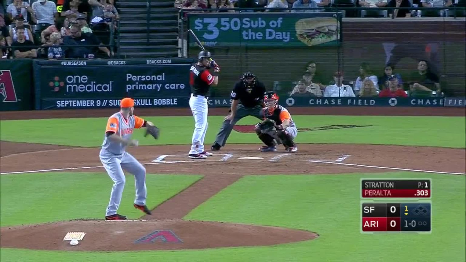 Chris Stratton Ball to David Peralta | 08/27/2017 | MLB.com