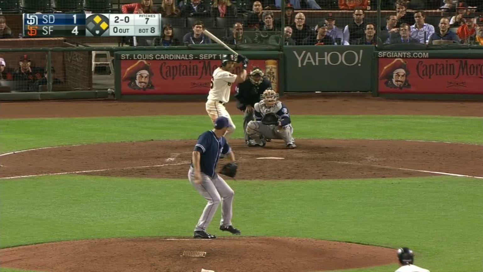 Jake Smith Called Strike to Angel Pagan | 09/13/2016 | Athletics