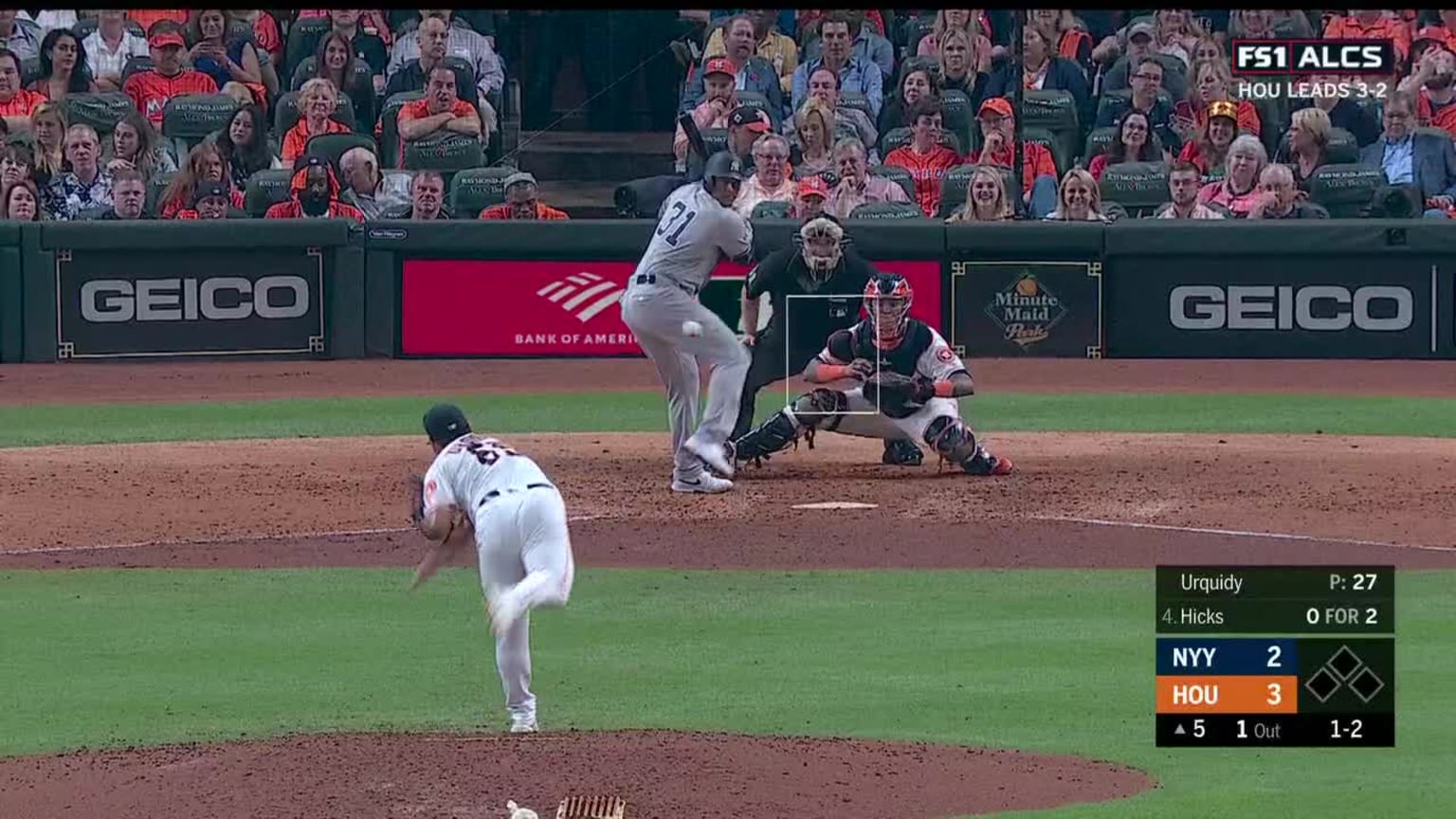 Aaron Hicks strikes out swinging. | 10/19/2019 | MLB.com