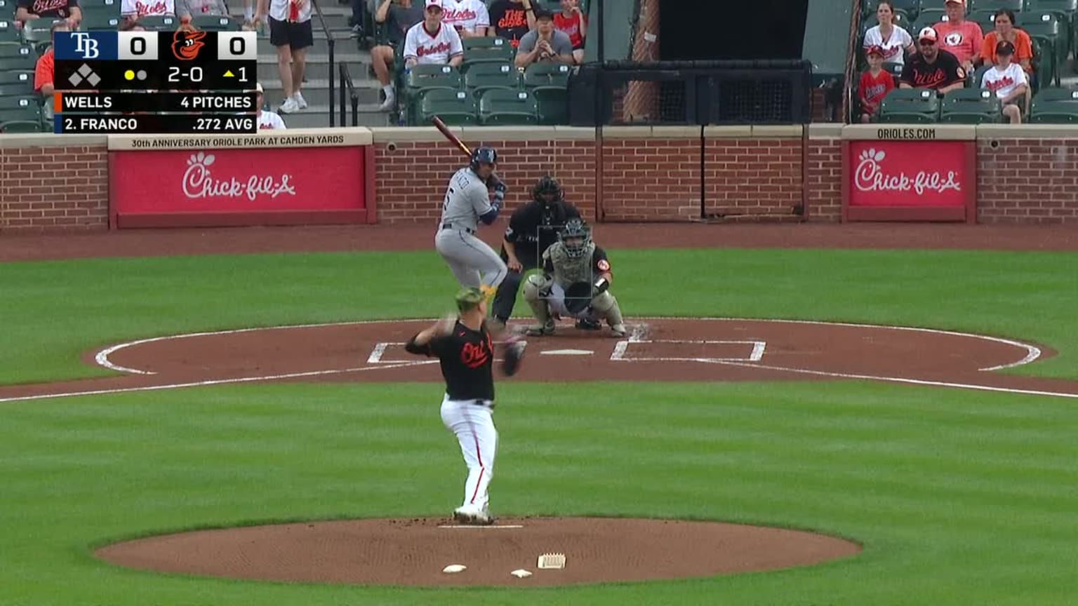 Tyler Wells Ball to Wander Franco | 05/20/2022 | Toronto Blue Jays