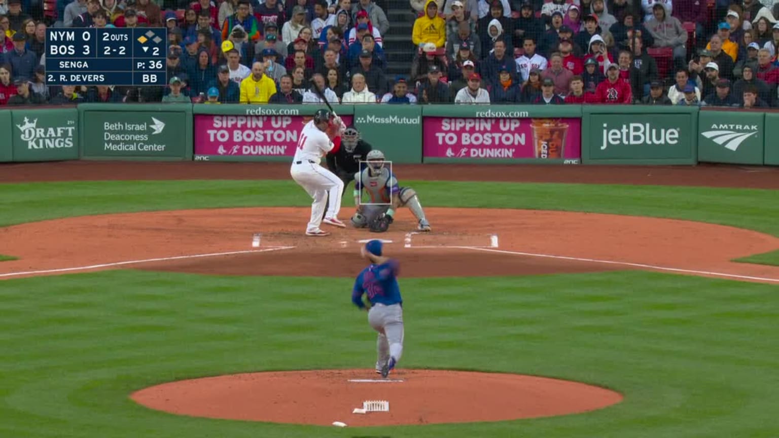 Rafael Devers grounds out, second baseman Jeff McNeil to first baseman ...
