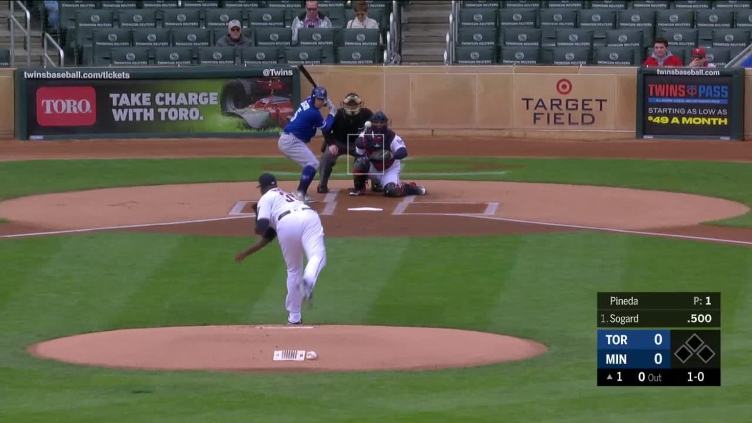 Michael Pineda Called Strike to Eric Sogard | 04/18/2019 | San Diego Padres