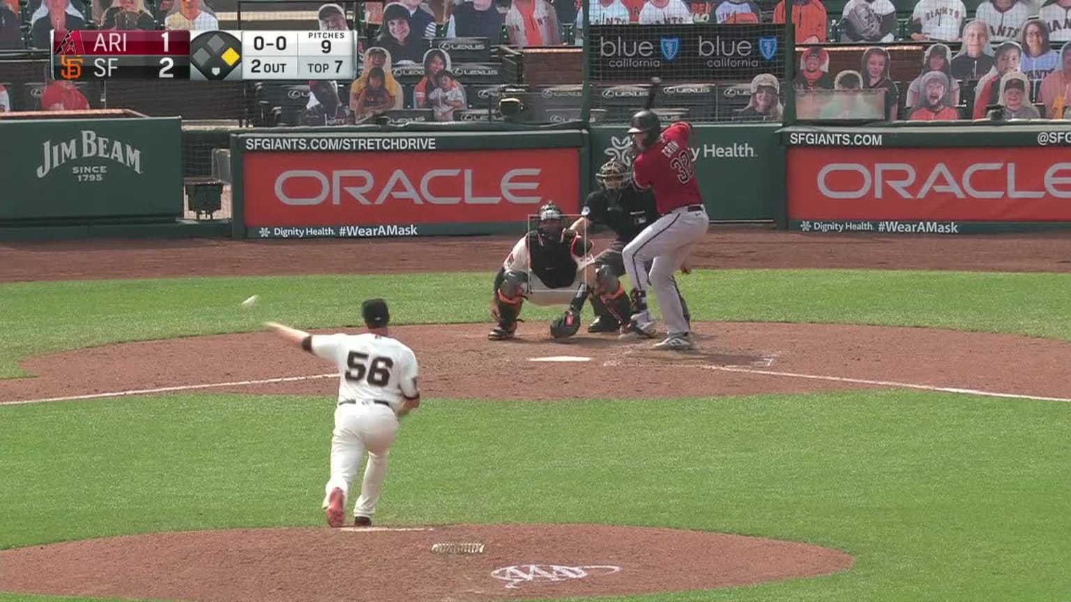 Tony Watson Ball to Kevin Cron | 08/23/2020 | San Diego Padres