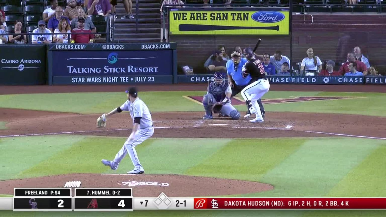 Kyle Freeland Ball to Cooper Hummel | 07/09/2022 | Boston Red Sox