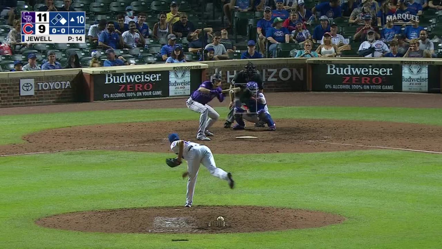 Kyle Freeland singles on a bunt ground ball to pitcher Jake Jewell. Sam ...