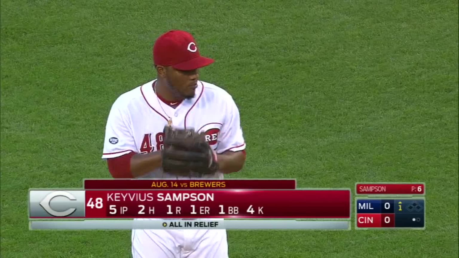 Keyvius Sampson Strike cantado to Scooter Gennett | 12/09/2016 | Los Astros de Houston