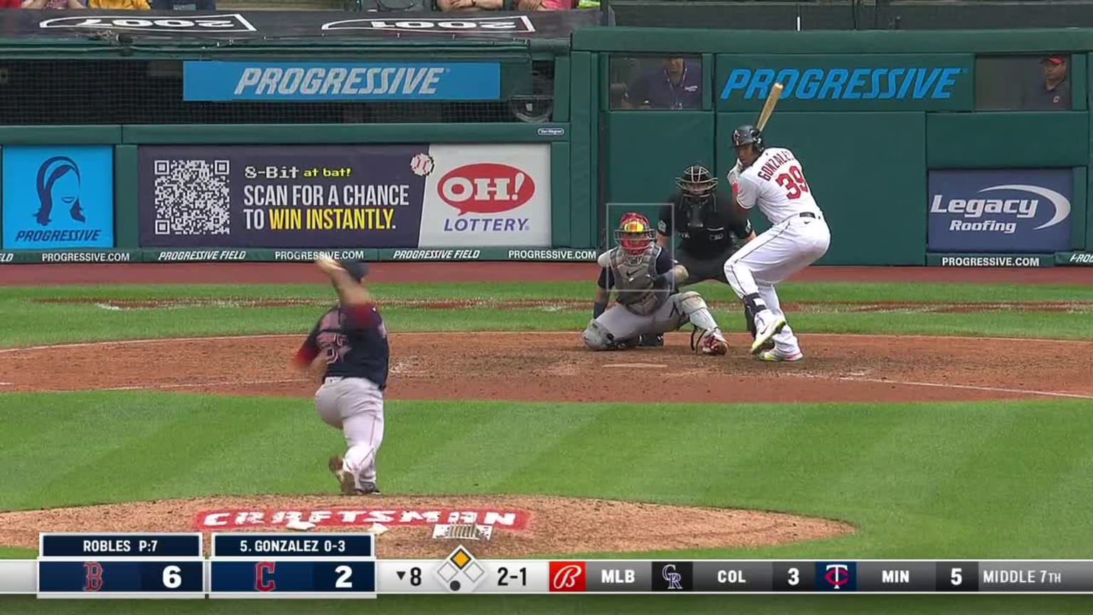 Hansel Robles Ball to Oscar Gonzalez | 06/26/2022 | MLB.com