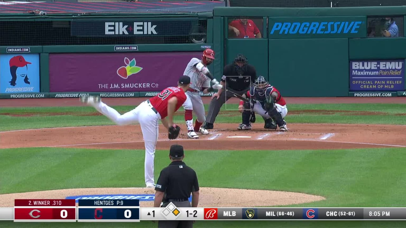 Sam Hentges Ball to Jesse Winker | 08/09/2021 | New York Yankees
