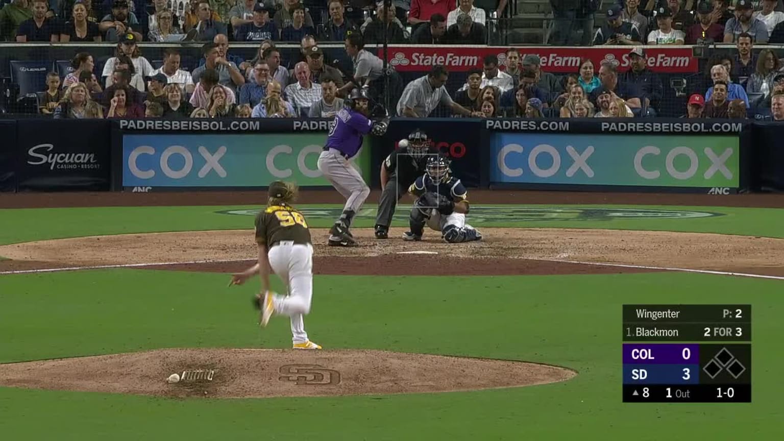 Trey Wingenter Ball to Charlie Blackmon | 08/09/2019 | Houston Astros