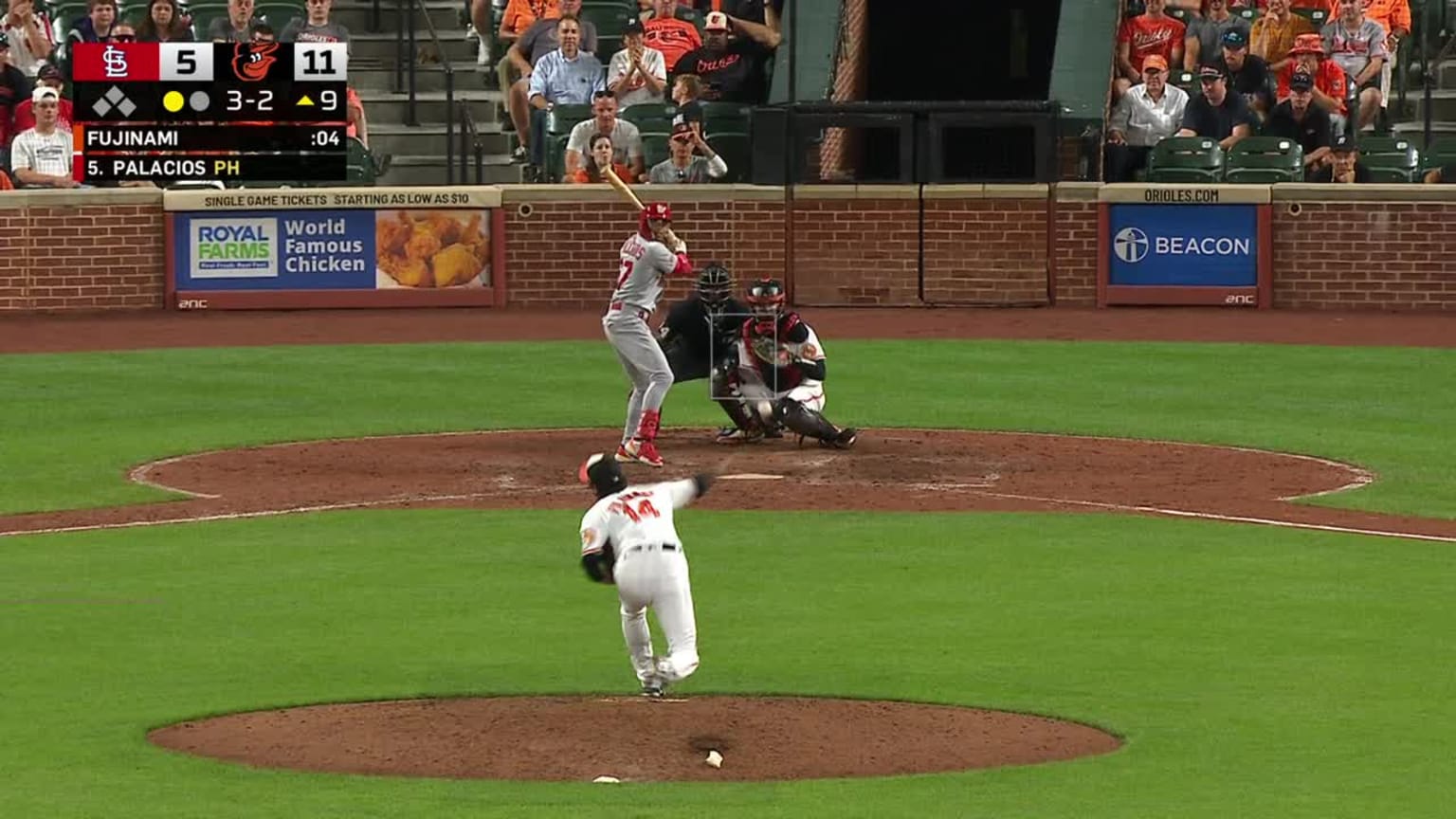 Richie Palacios strikes out on a foul tip. | 09/11/2023 | MLB.com