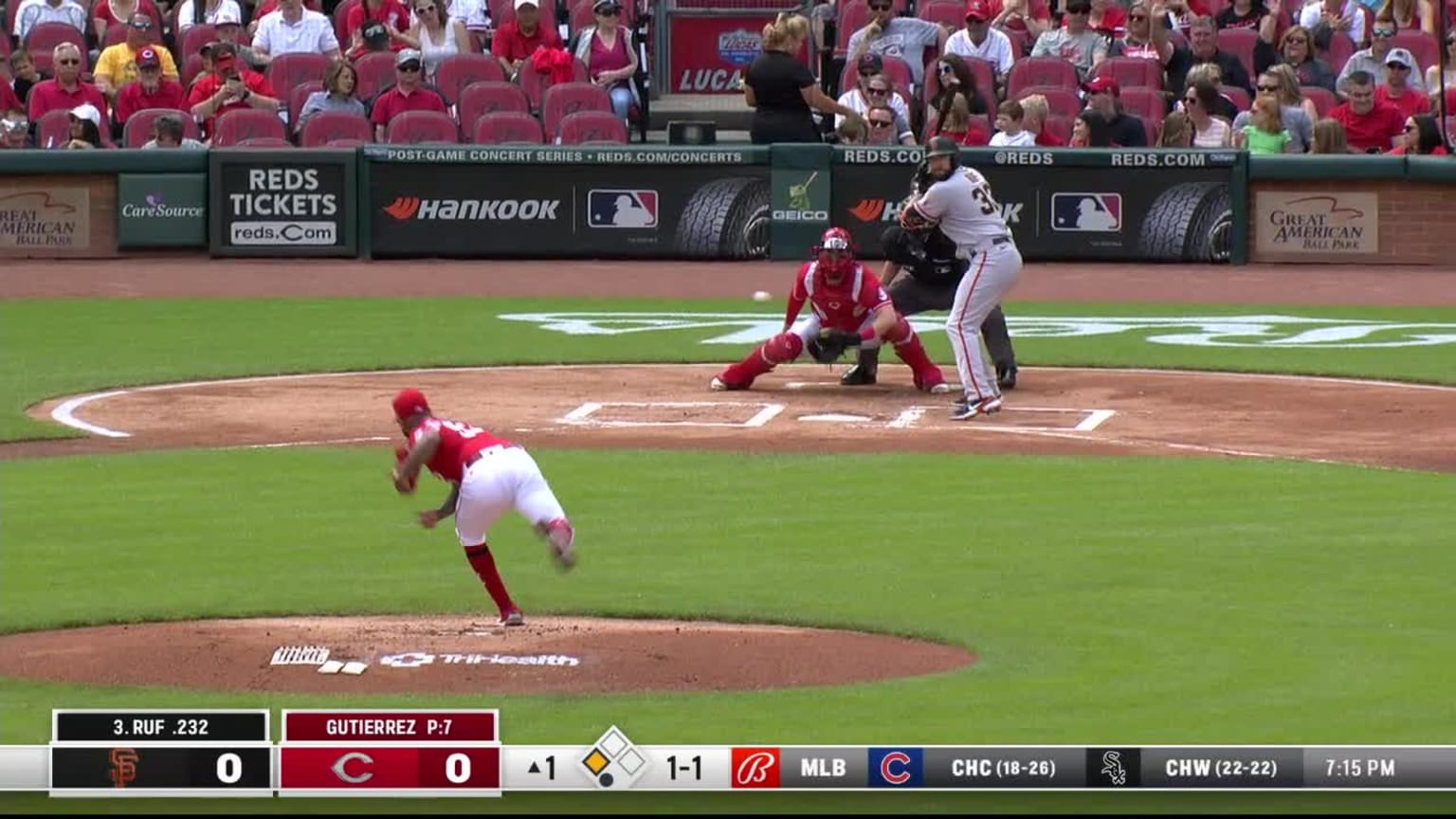 Vladimir Gutierrez Ball to Darin Ruf | 05/28/2022 | Seattle Mariners