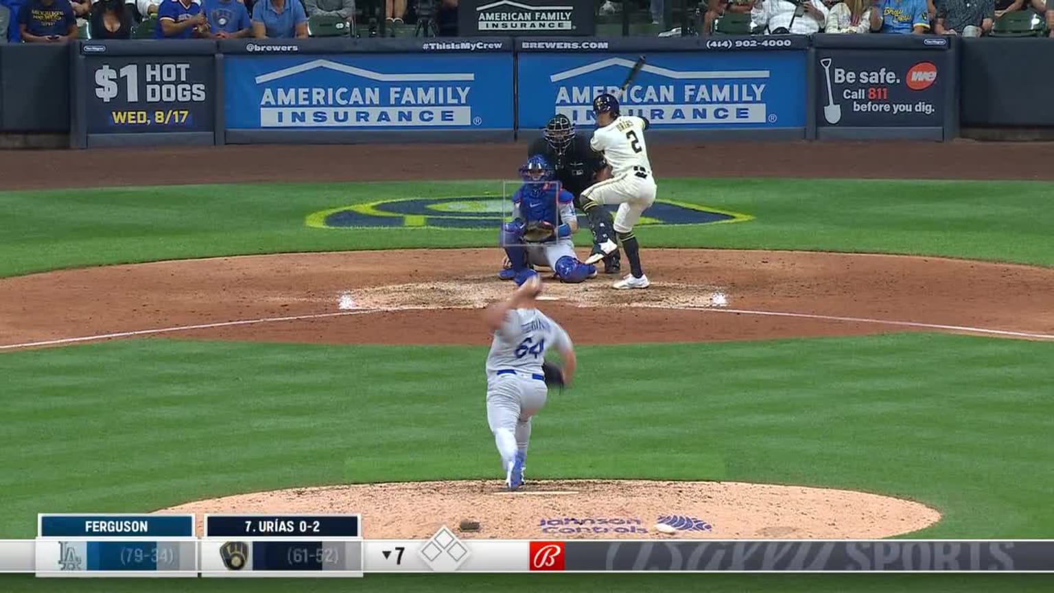 Caleb Ferguson Ball to Luis Urias | 08/15/2022 | MLB.com