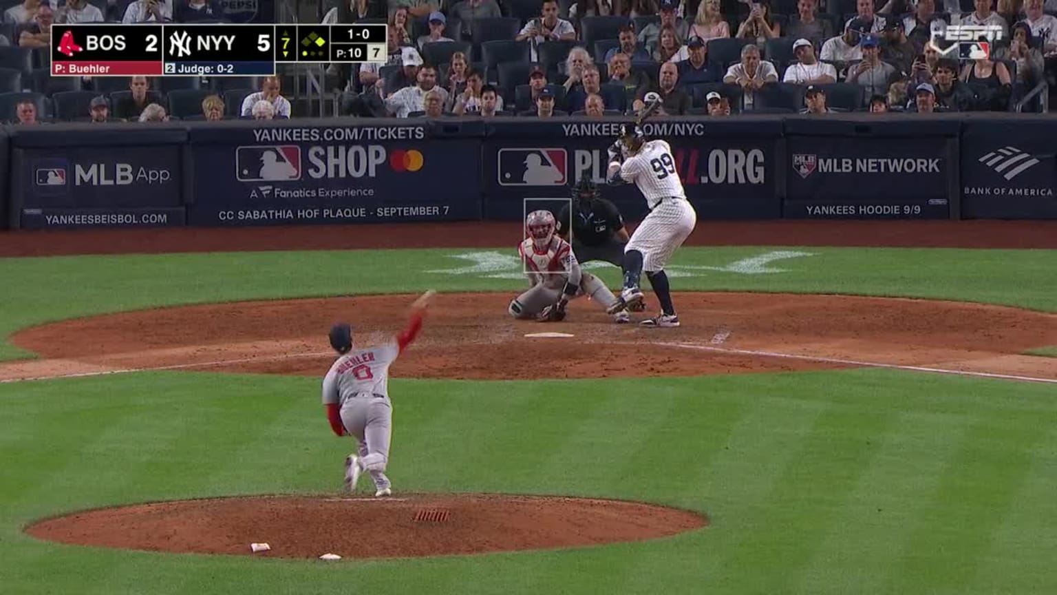 Walker Buehler Ball to Aaron Judge | 08/24/2025 | MLB.com