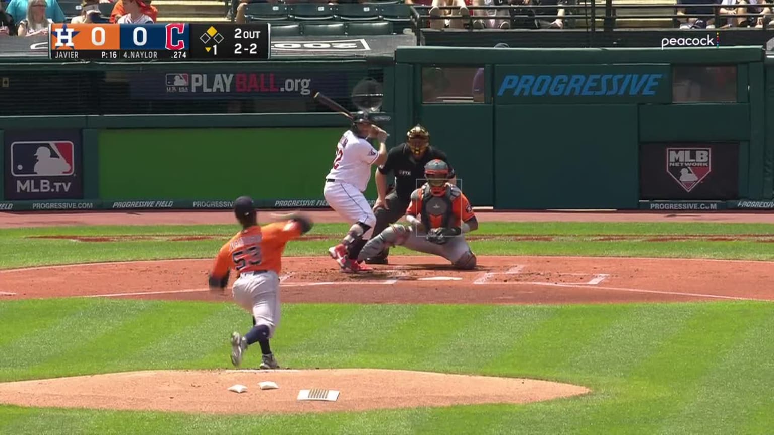 Cristian Javier Ball to Josh Naylor | 08/07/2022 | Minnesota Twins