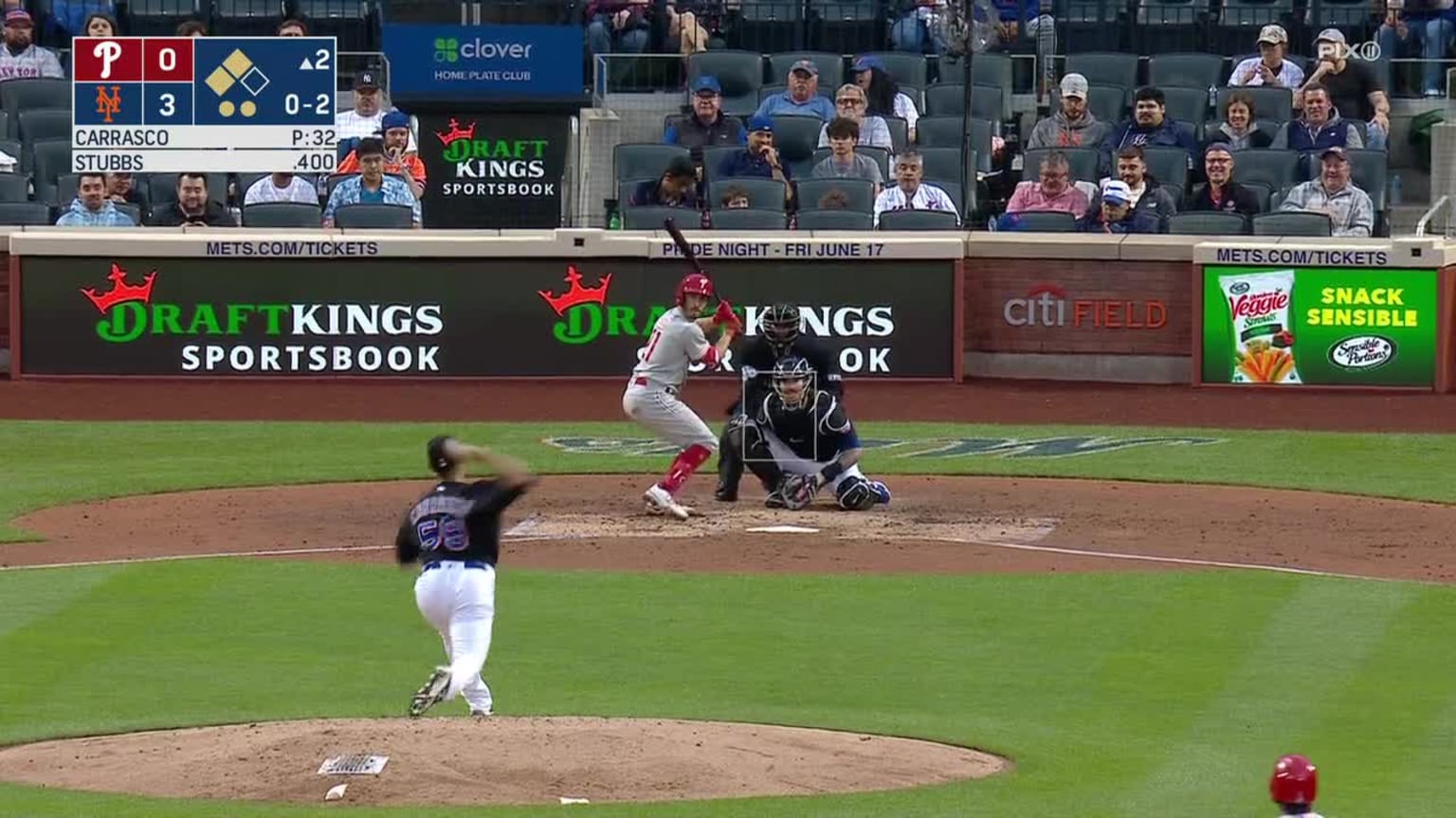 Garrett Stubbs grounds out, first baseman Pete Alonso to pitcher Carlos ...