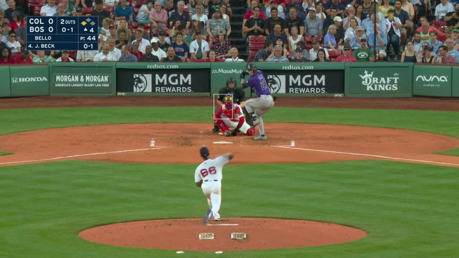 Jordan Beck lines out to right fielder Roman Anthony. | 07/08/2025 ...