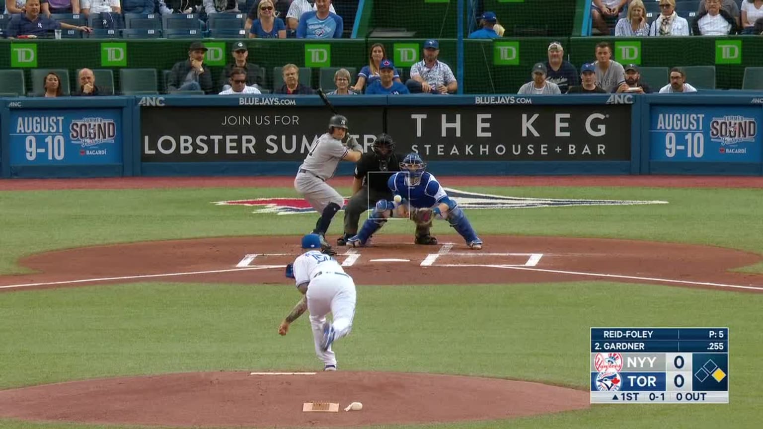 Sean Reid-Foley Ball to Brett Gardner | 08/09/2019 | Los Angeles Dodgers