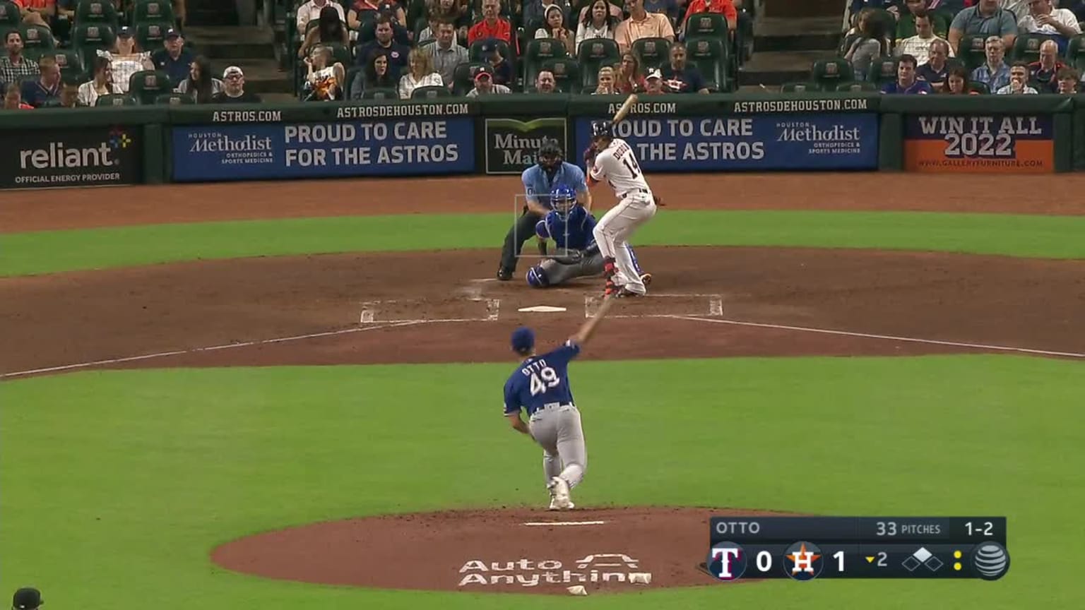 Mauricio Dubon grounds out softly, pitcher Glenn Otto to first baseman ...