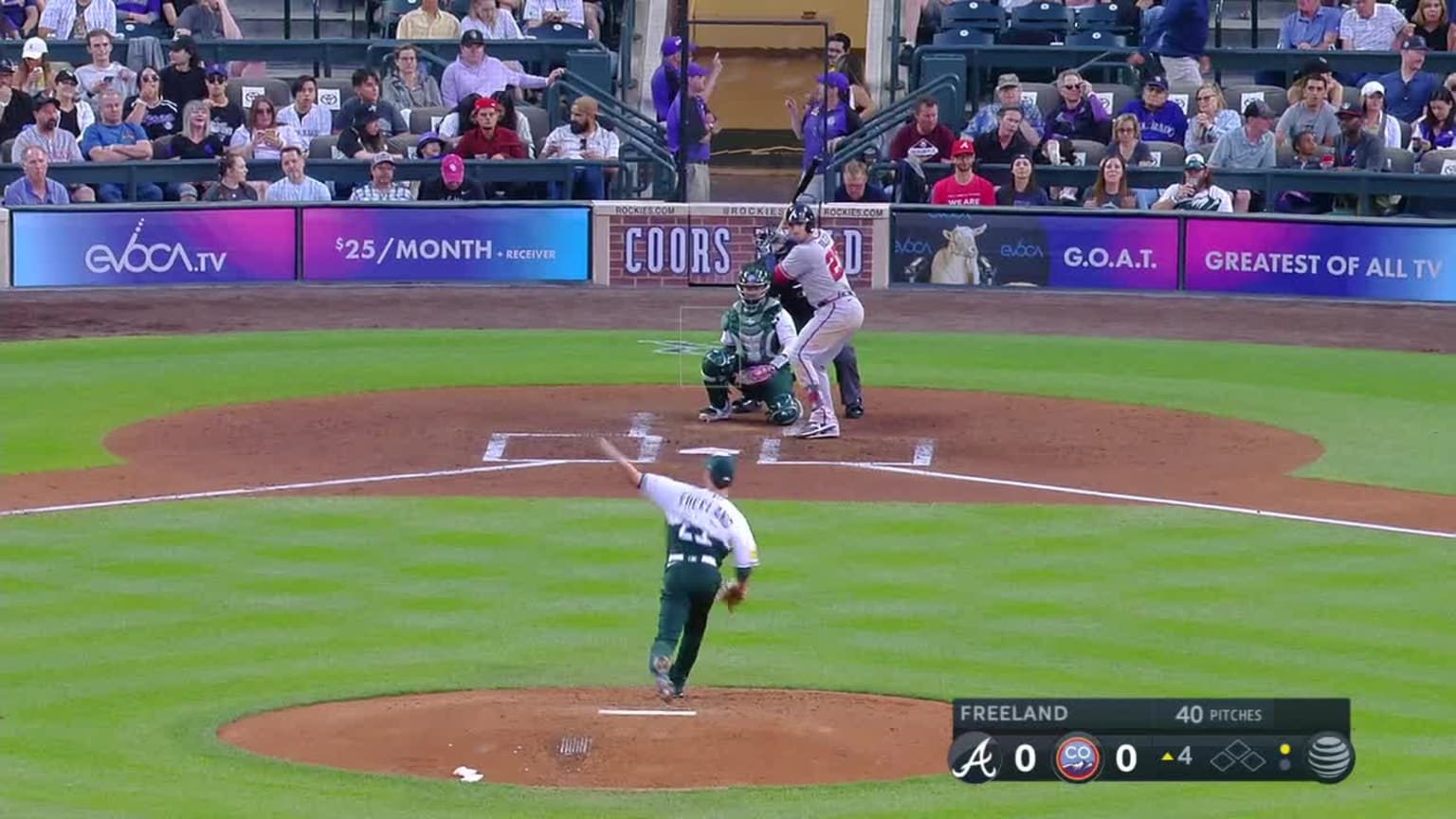 Austin Riley reaches on a throwing error by shortstop Jose Iglesias ...