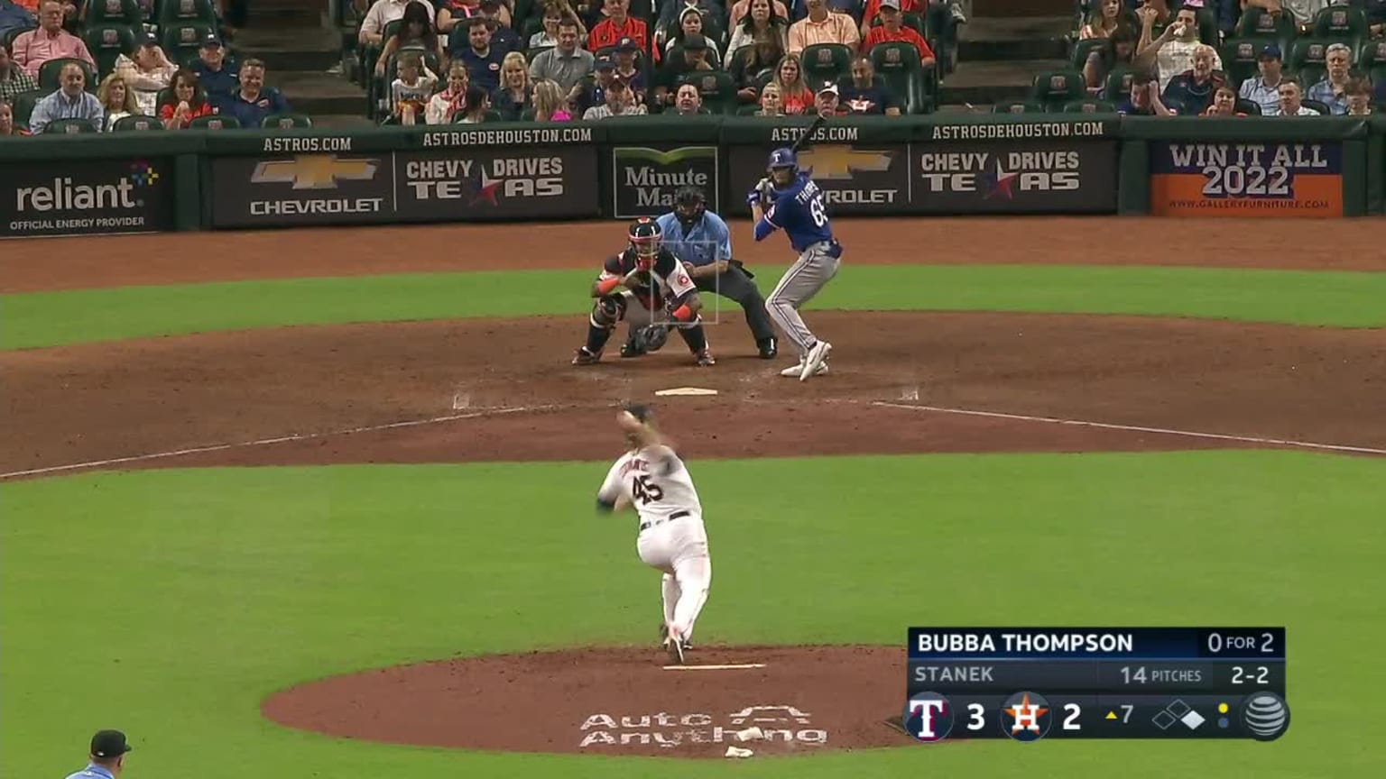 Ryne Stanek Ball to Bubba Thompson | 08/10/2022 | MLB.com