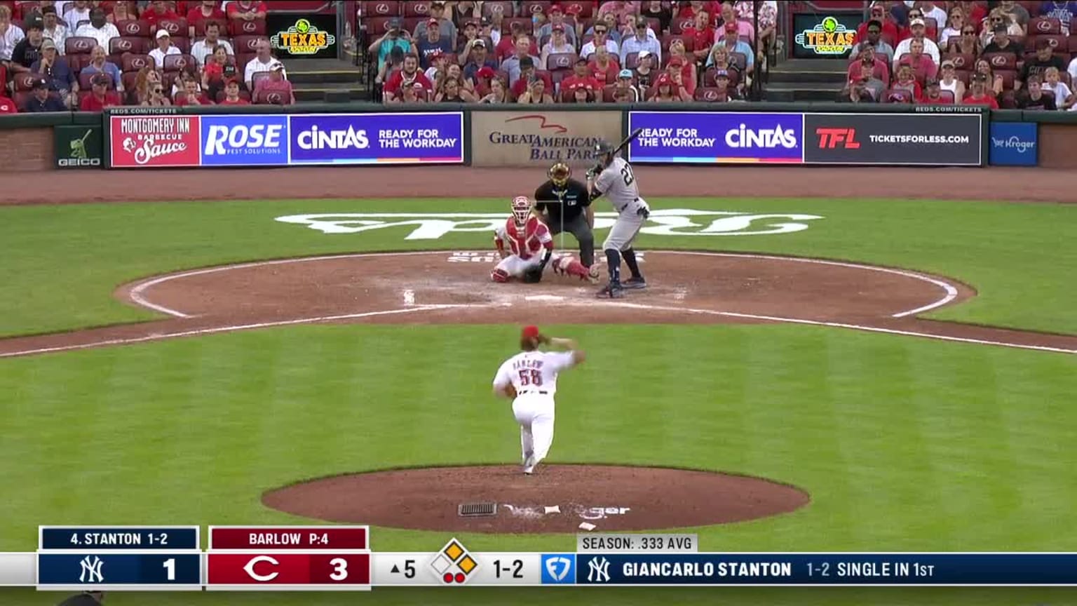 Giancarlo Stanton called out on strikes. | 06/23/2025 | MLB.com