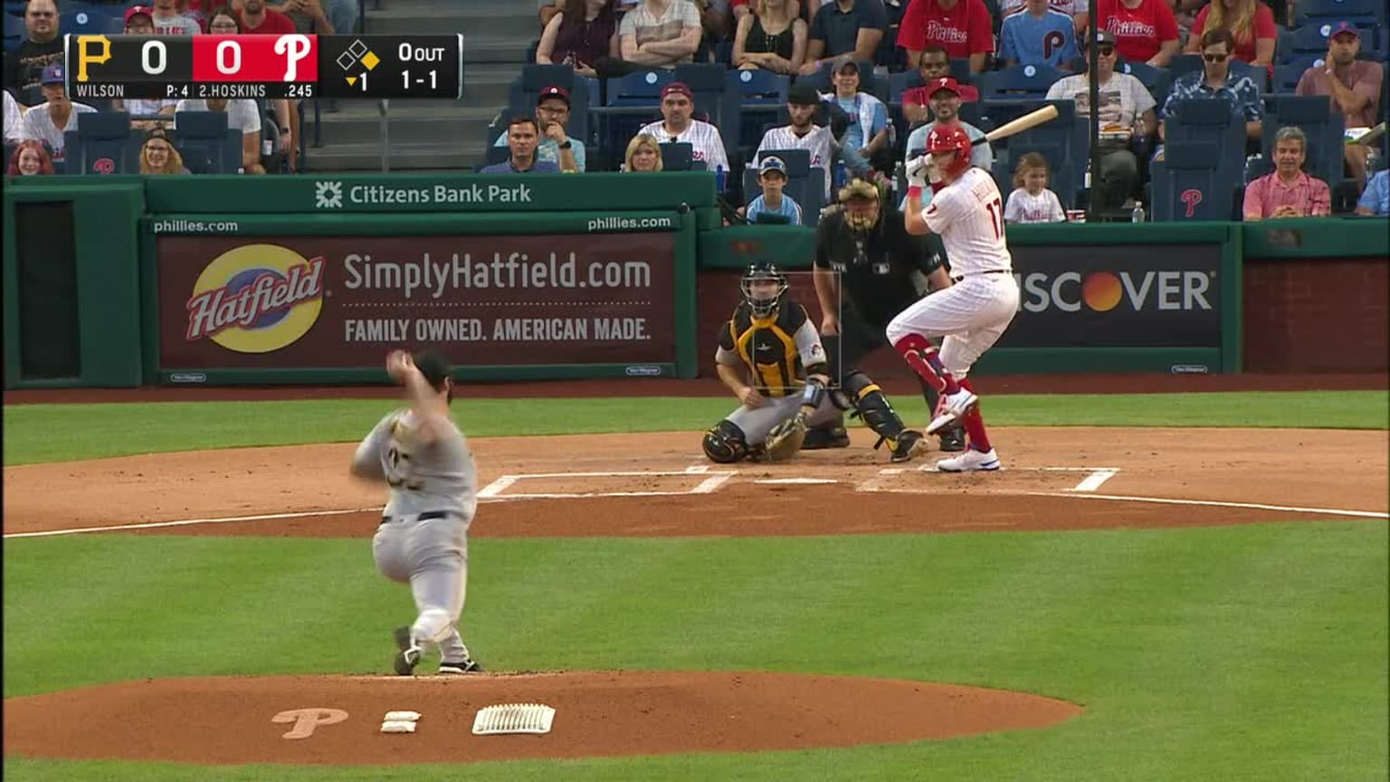 Bryse Wilson Foul to Rhys Hoskins | 08/26/2022 | Atlanta Braves
