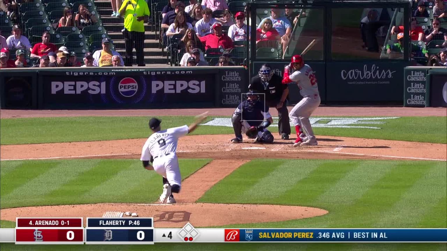 Nolan Arenado singles on a line drive to right fielder Wenceel Pérez. | 04/30/2024 | MLB.com
