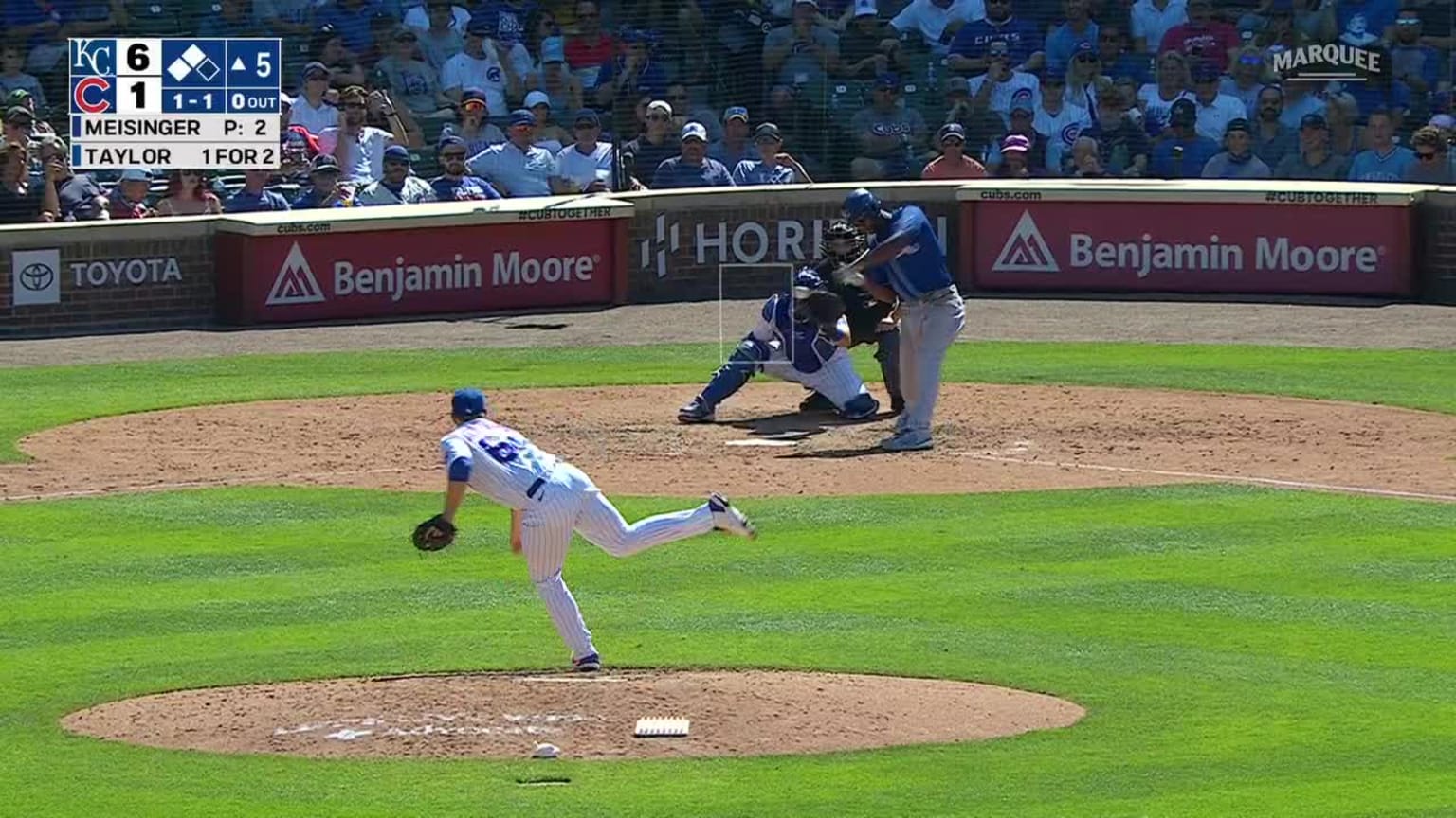 Ryan Meisinger Strike tirándole to Michael A. Taylor | 22/08/2021 | Los ...