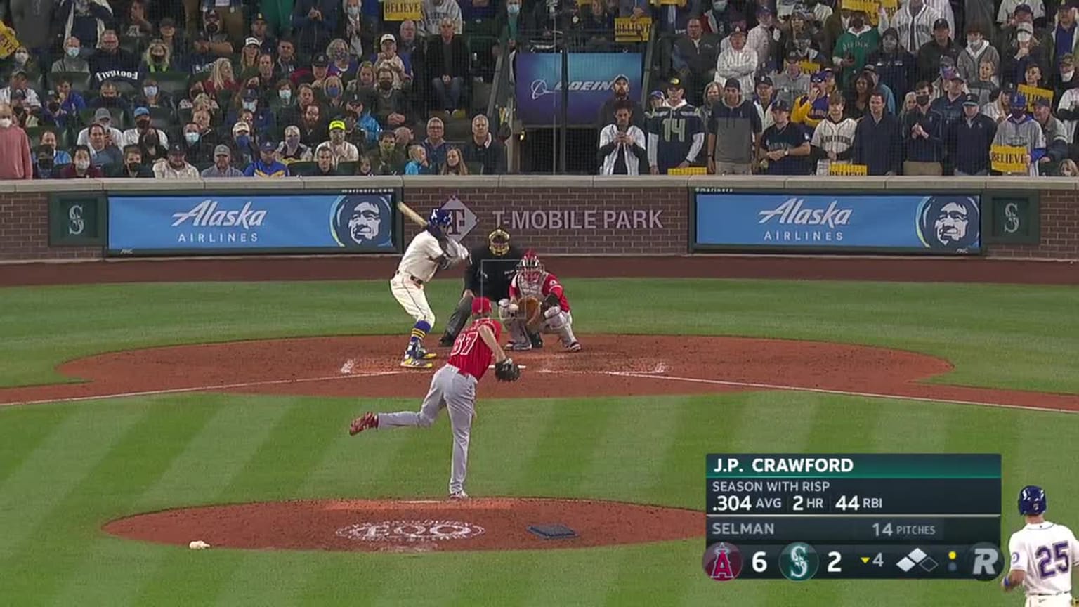 Sam Selman Called Strike to J.P. Crawford | 10/03/2021 | Los Angeles ...