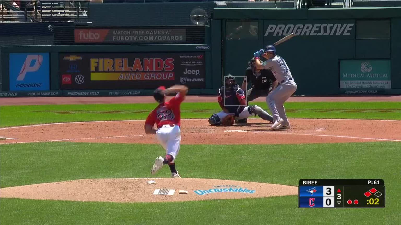Ernie Clement flies out to center fielder Angel Martínez. | 06/26/2025 ...
