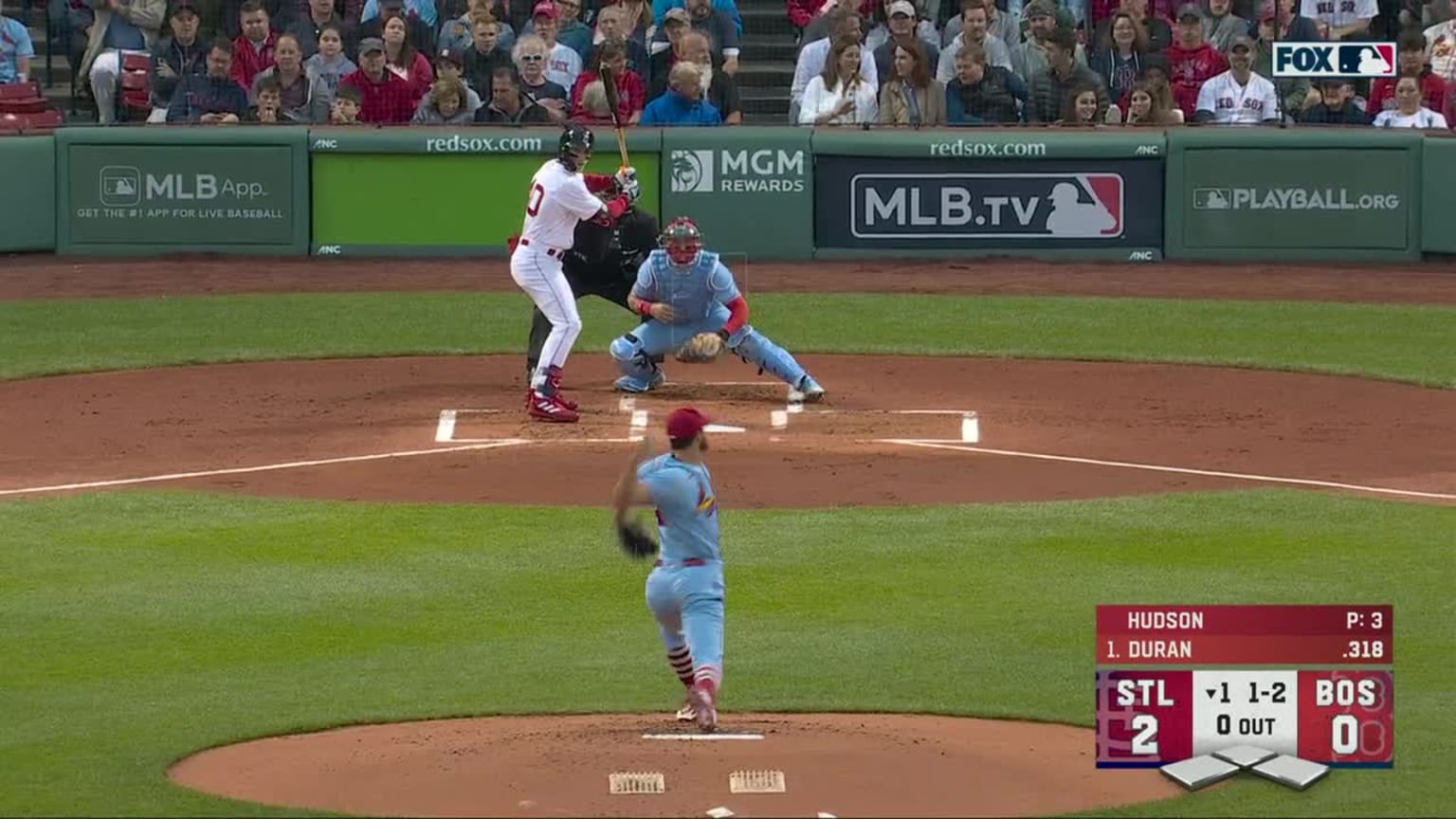 Jarren Duran grounds out, second baseman Brendan Donovan to first ...