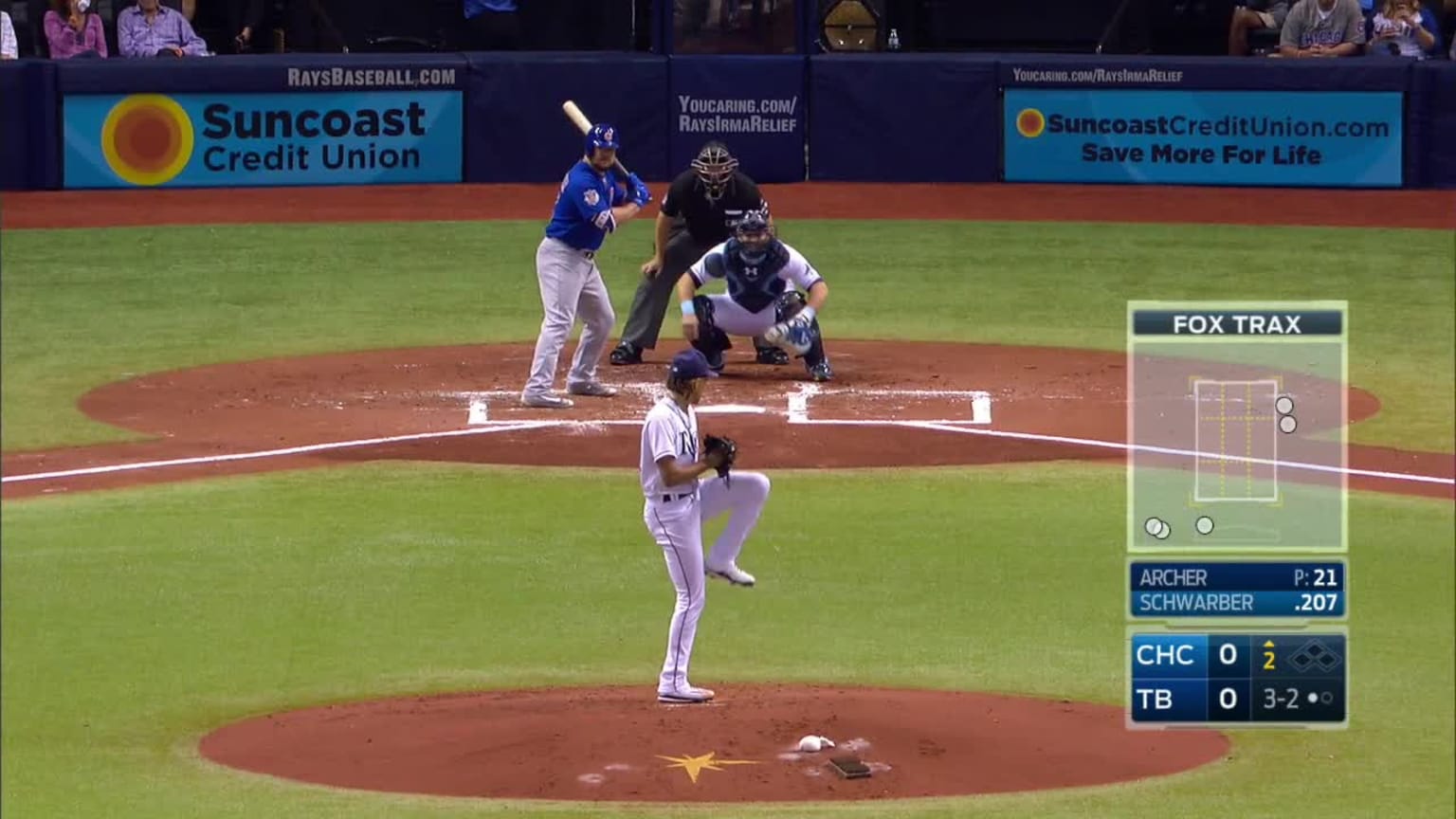 Kyle Schwarber homers (28) on a fly ball to right center field. | 09/19 ...