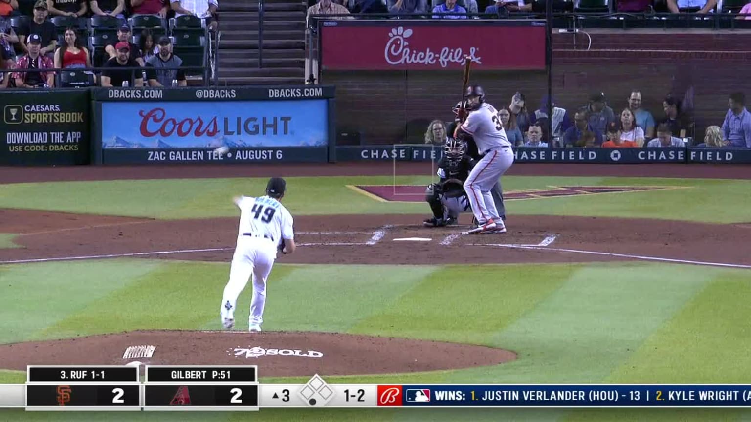 Tyler Gilbert Ball to Darin Ruf | 07/26/2022 | MLB.com