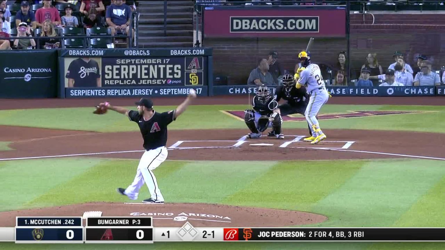 Andrew McCutchen grounds out, shortstop Geraldo Perdomo to first ...