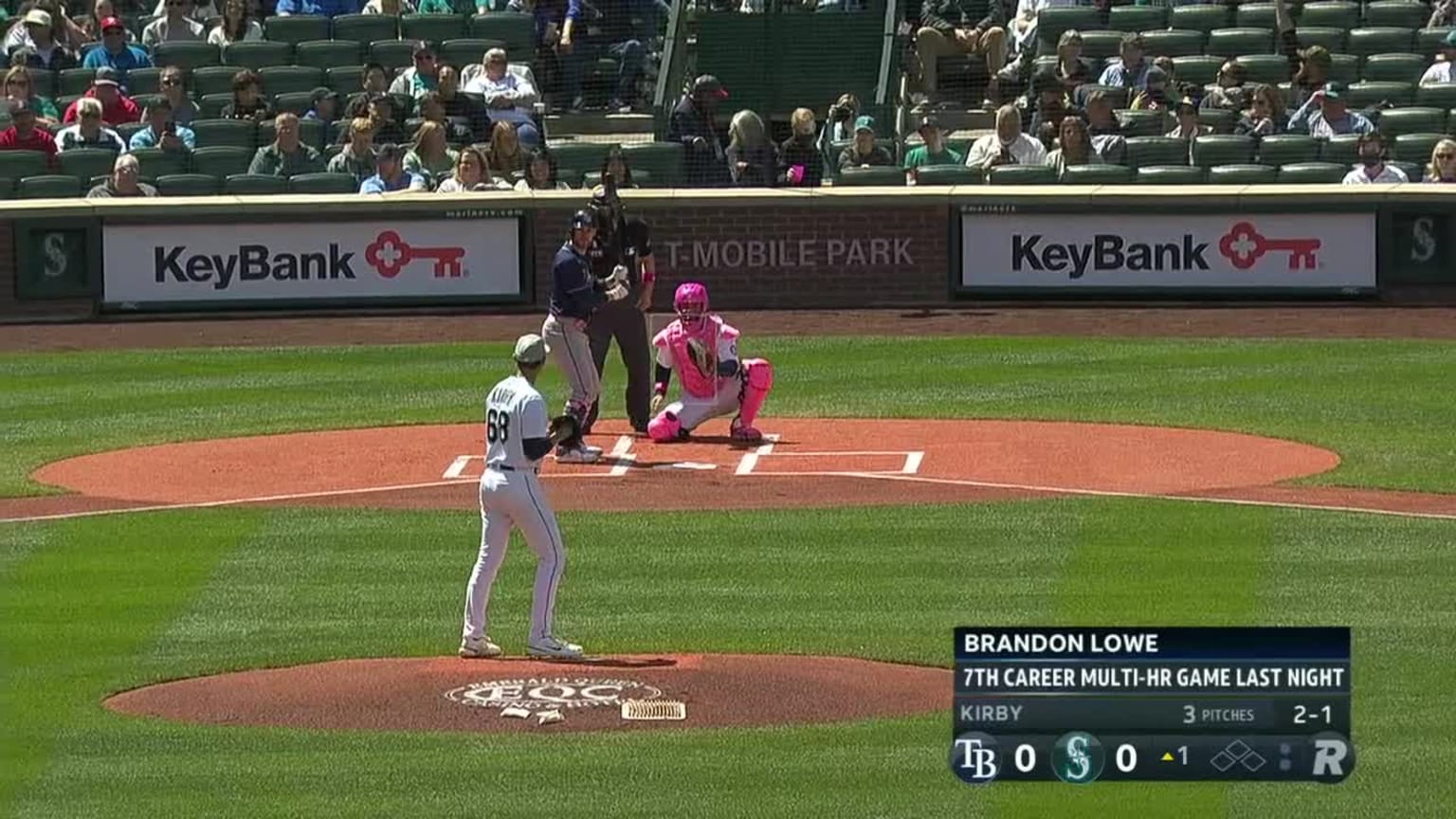 George Kirby Ball to Brandon Lowe | 05/08/2022 | MLB.com