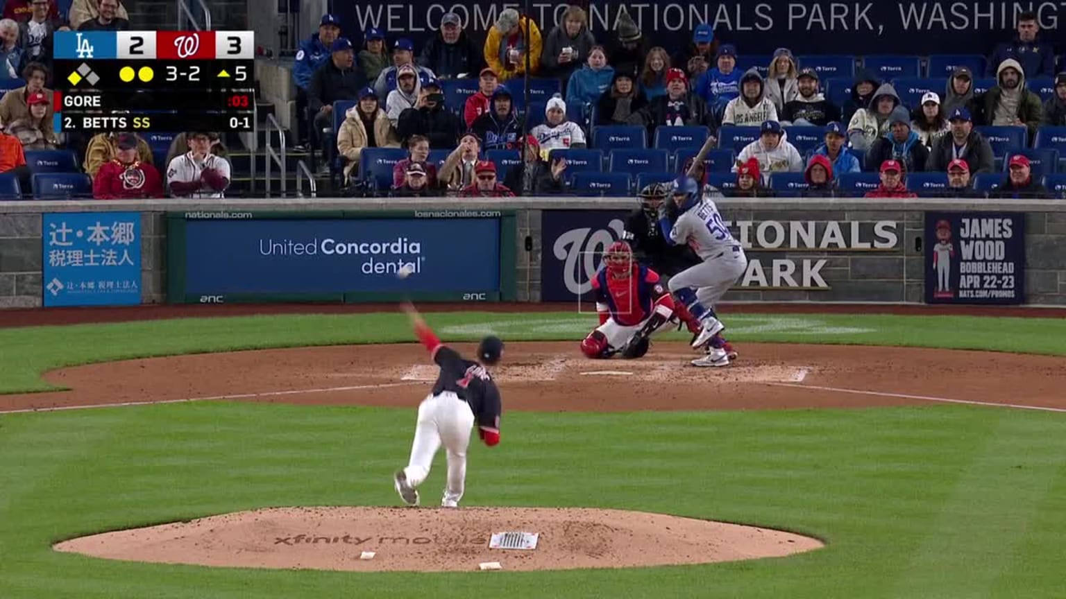 Mookie Betts grounds out, third baseman José Tena to first baseman ...