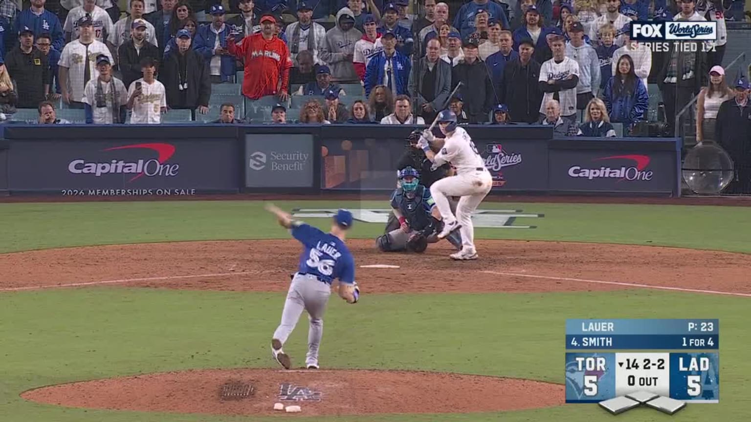 Will Smith flies out sharply to center fielder Daulton Varsho. | 10/27 ...