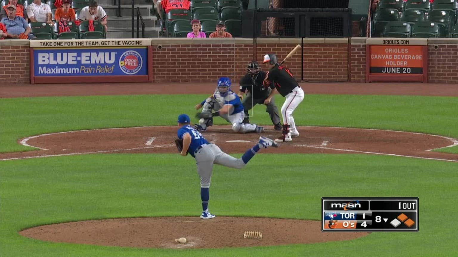 Jeremy Beasley Ball In Dirt to Pat Valaika | 06/18/2021 | Seattle Mariners