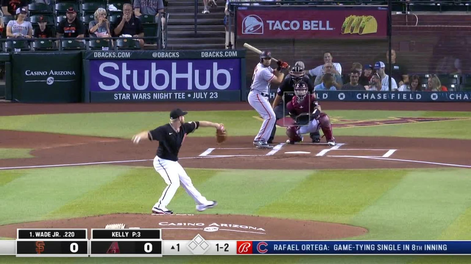 Merrill Kelly Foul to LaMonte Wade Jr. | 07/06/2022 | MLB.com